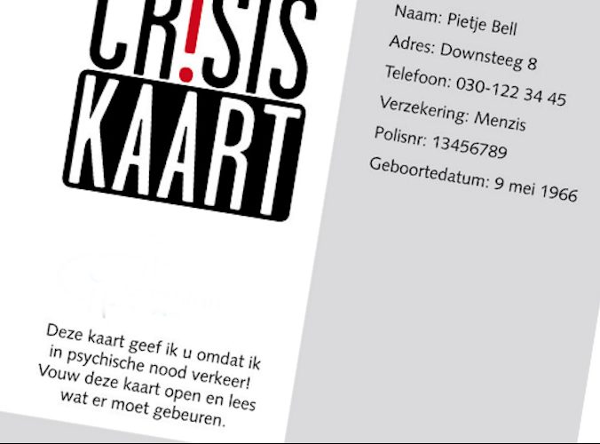 Crisis Card - prepare for a crisis beforehand * PsychosisNet